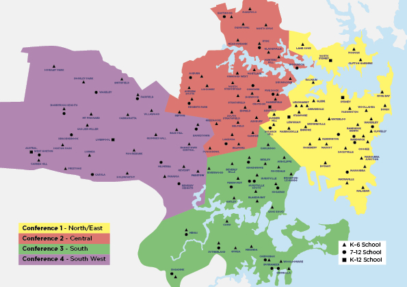 Conference map for website | SCS Sport